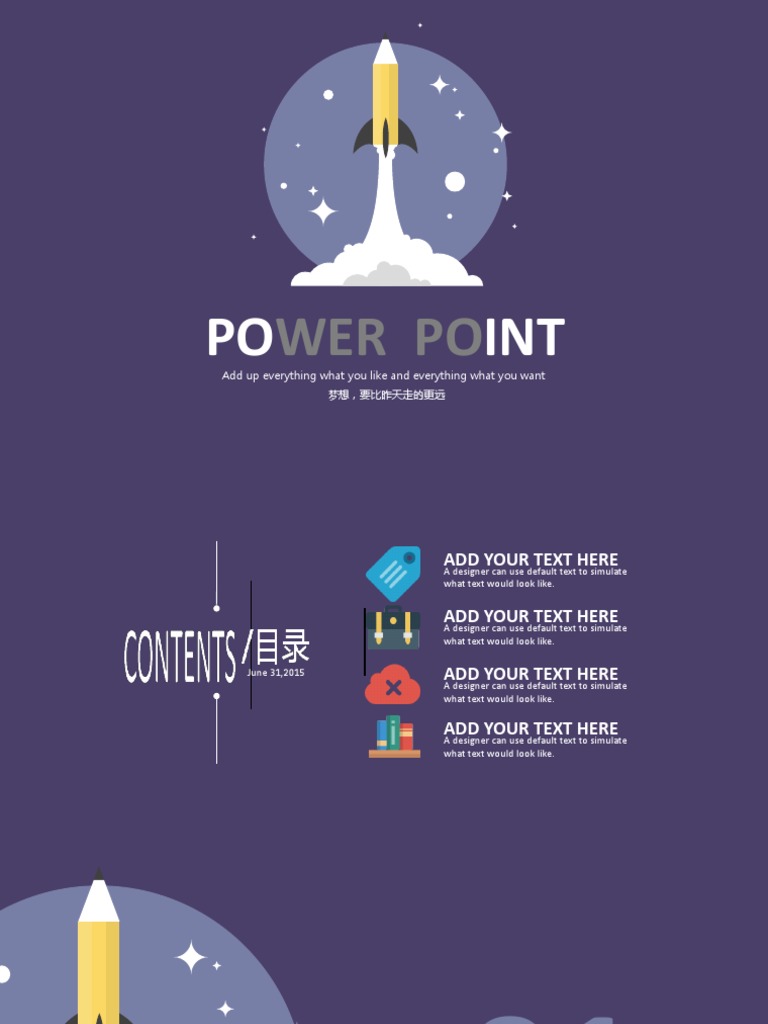 Blue Cartoon Business Powerpoint Template | PDF