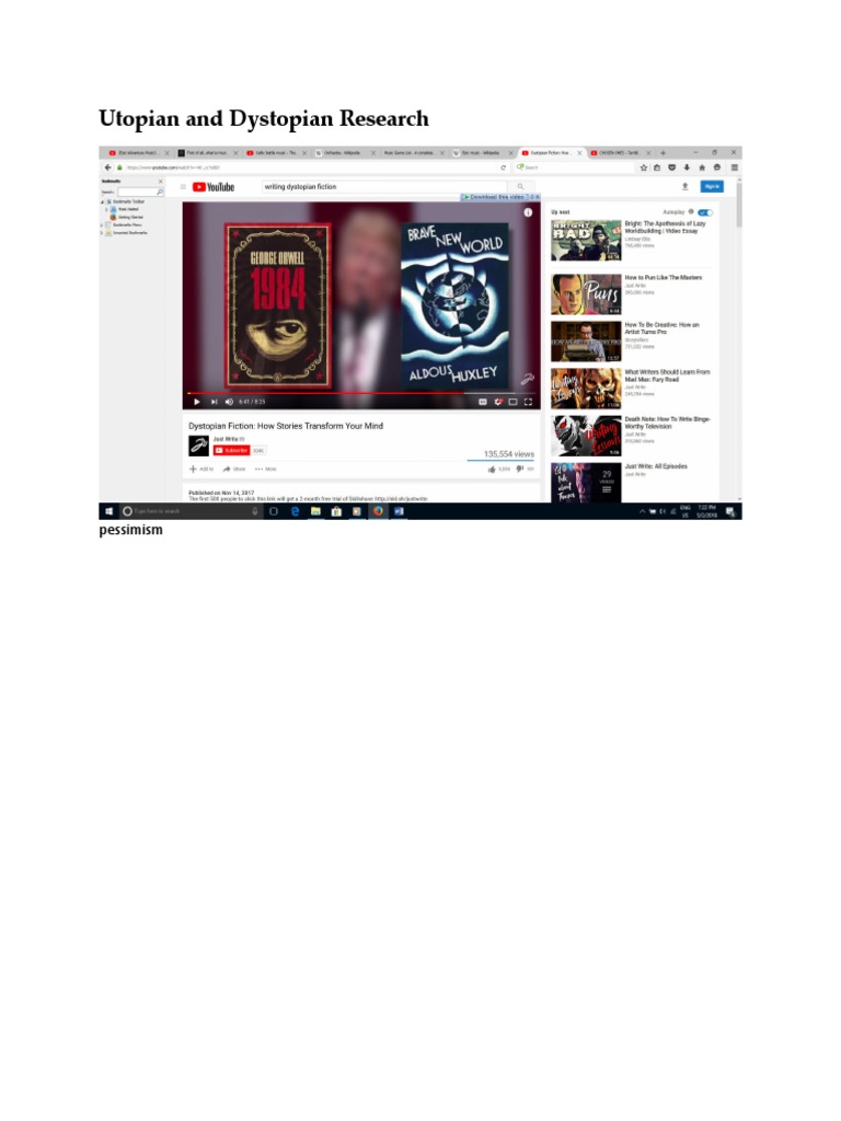 Utopian and Dystopian Research