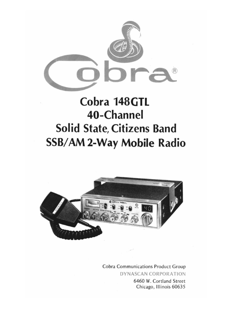 Cobra 148GTL MANUAL INGLES | PDF