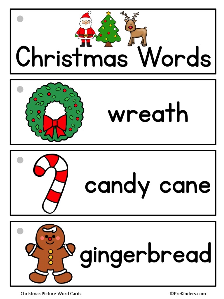 Christmas Words Wreath Candy Cane: Gingerbread | PDF