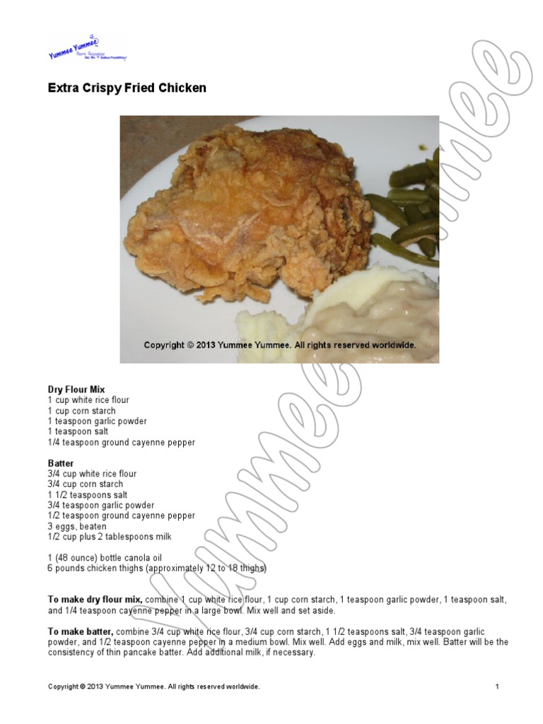 Extra Crispy Fried Chicken | PDF