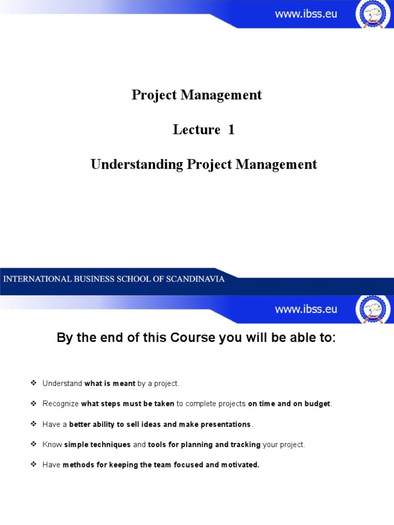 Project Management Understanding Project Management | Download Free PDF ...
