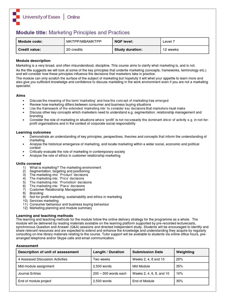 Understanding Marketing Principles and Practices: An Introduction to ...