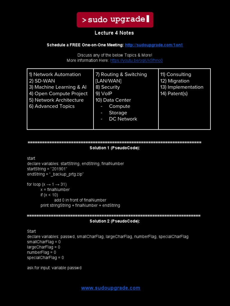 Lecture 4: Network Automation & Security | PDF