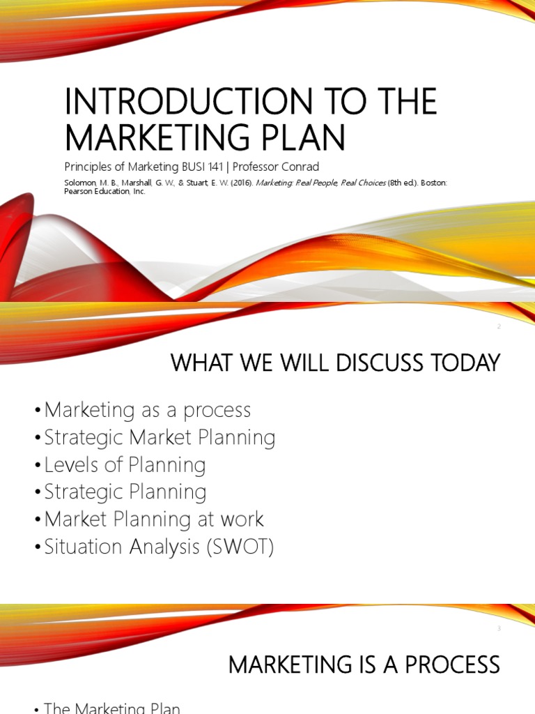 Introduction To The Marketing Plan | PDF | Swot Analysis | Marketing ...