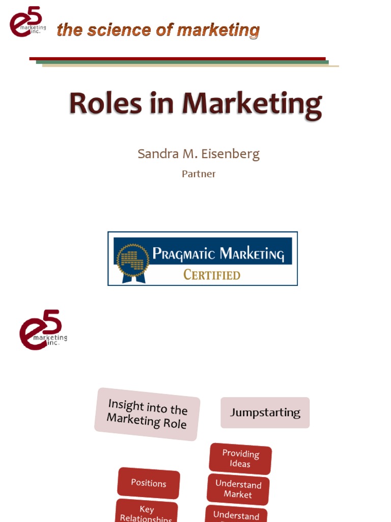 Roles in Marketing | PDF | Sales | Marketing