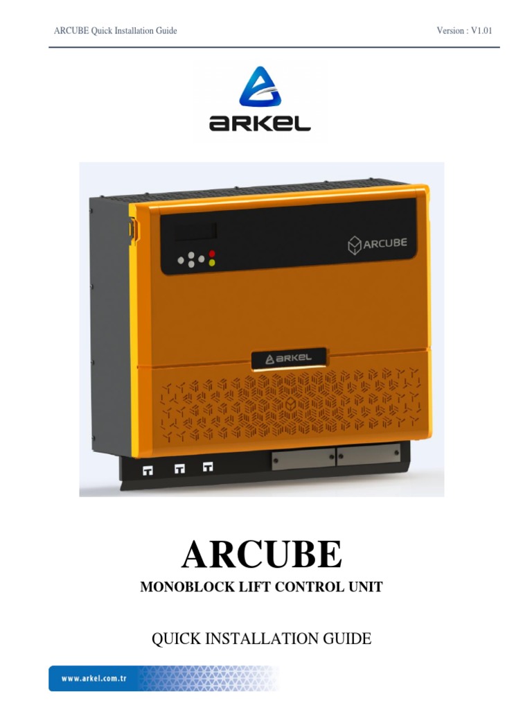 Arcube Quick Installation Guide V101.en | PDF | Elevator | Electric Motor