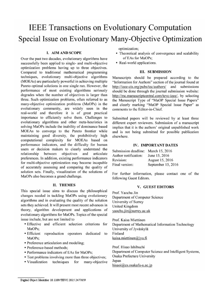 Many Objective Optimization | PDF