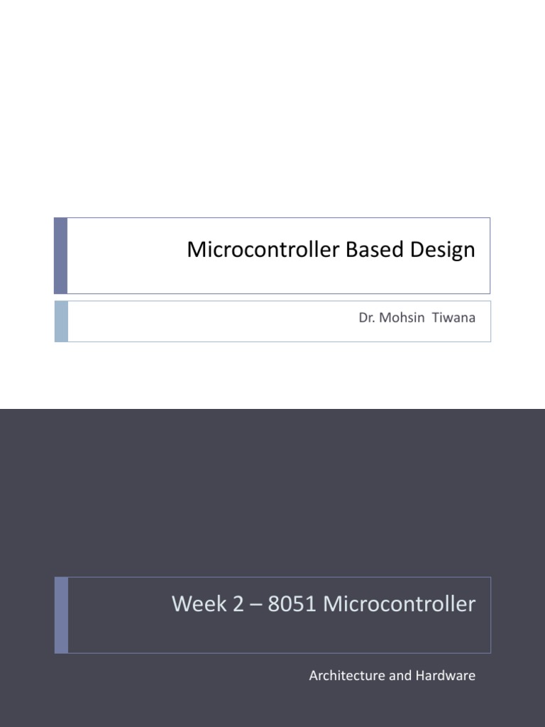 Architecture and Hardware Lec | PDF | Microcontroller | Central Processing Unit