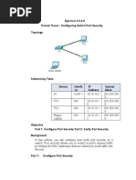 11.1.10 Packet Tracer - Implement Port Security | PDF | Network Interface Controller | Network ...