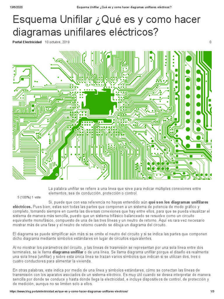 Esquema Unifilar ¿Qué Es y Como Hacer Diagramas Unifilares Eléctricos ...