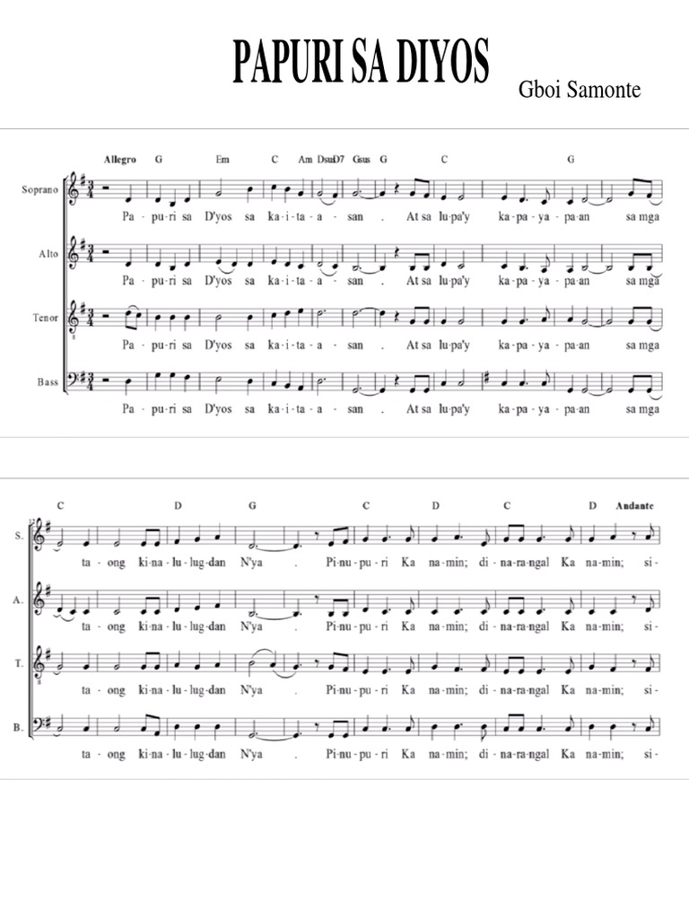 Papuri Sa Diyos Samonte PDF | PDF