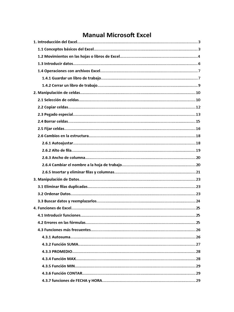 Manual Microsoft Excel | PDF | Hoja de cálculo | Microsoft Excel