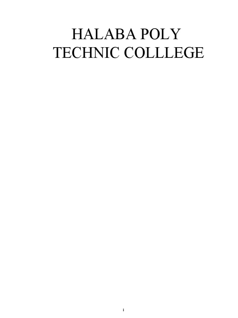 Halaba Poly Technic Colllege | PDF | Sanitation | Concrete