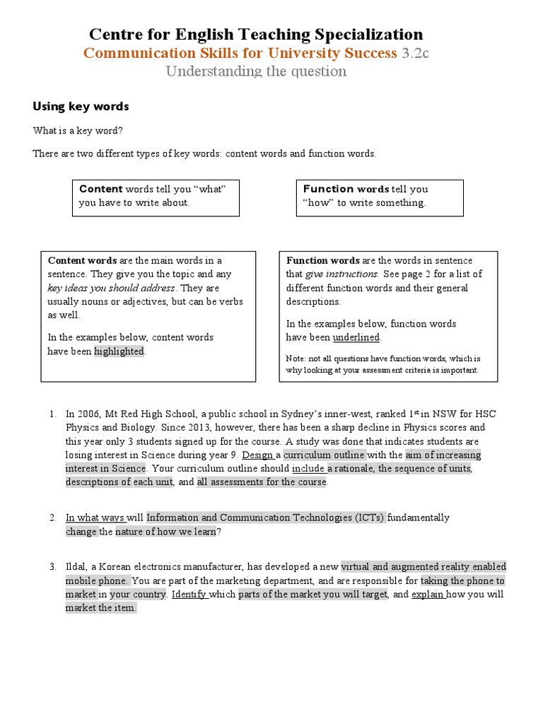 Understanding Question Words | PDF | Idea | Theory
