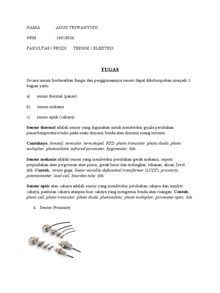 Macam Macam Sensor | PDF