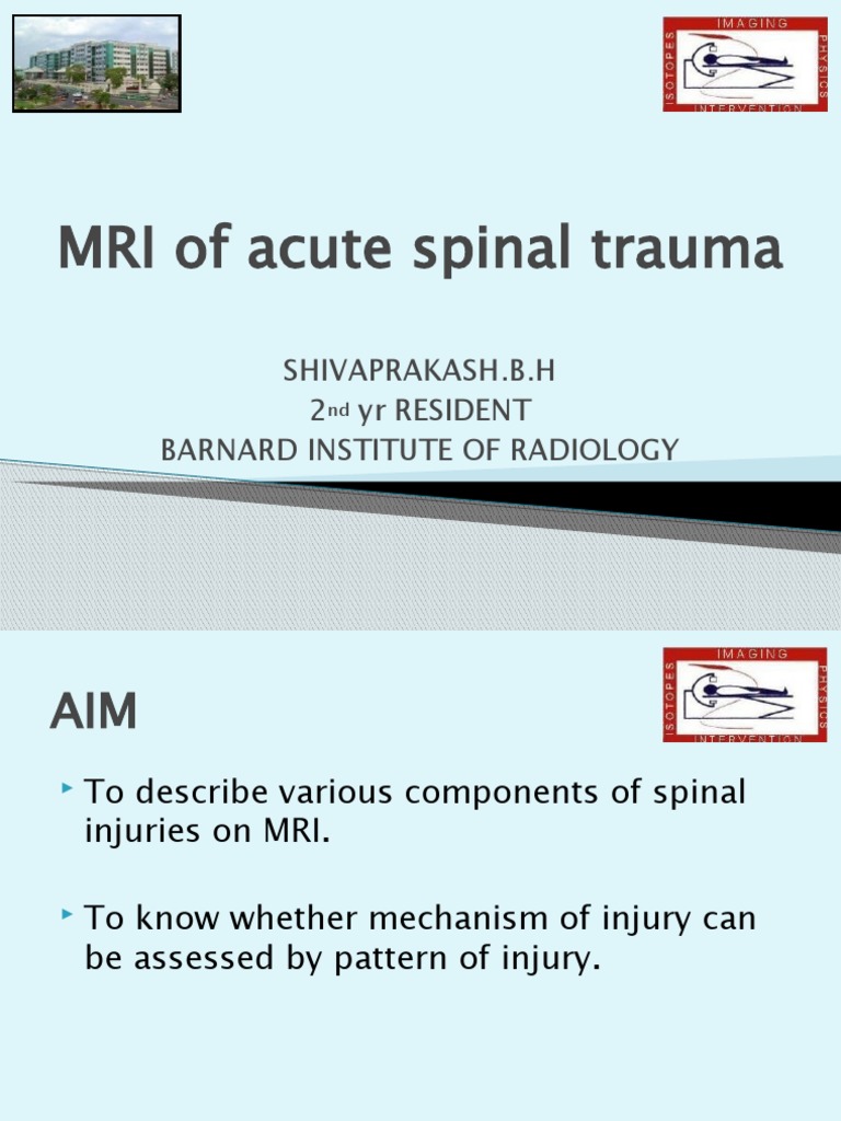MRI Insights on Acute Spinal Trauma | PDF | Clinical Medicine ...