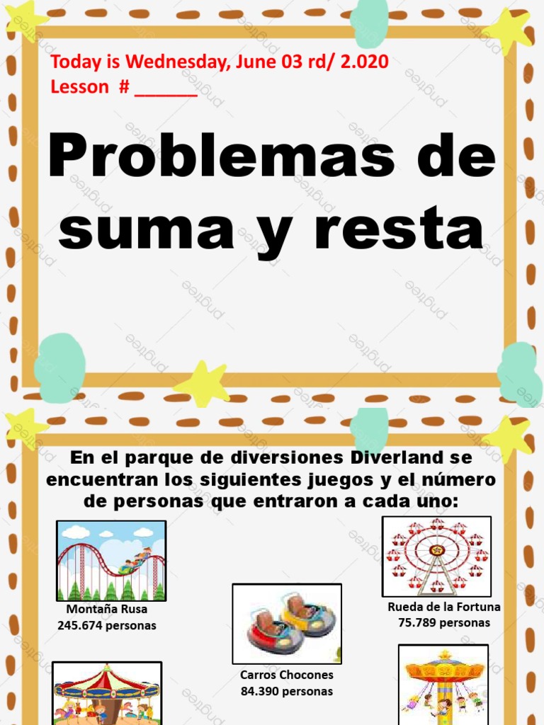 Problemas de Suma y Resta PDF | PDF