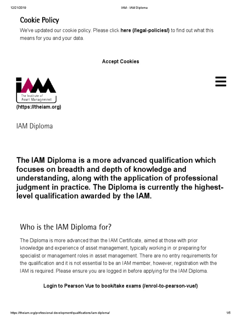 IAM - IAM Diploma Break Down | PDF | Test (Assessment) | Business