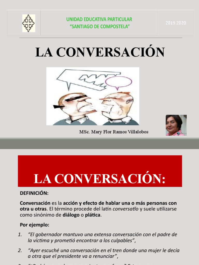La Conversación 8vo A | PDF | Narrativa | Conversacion