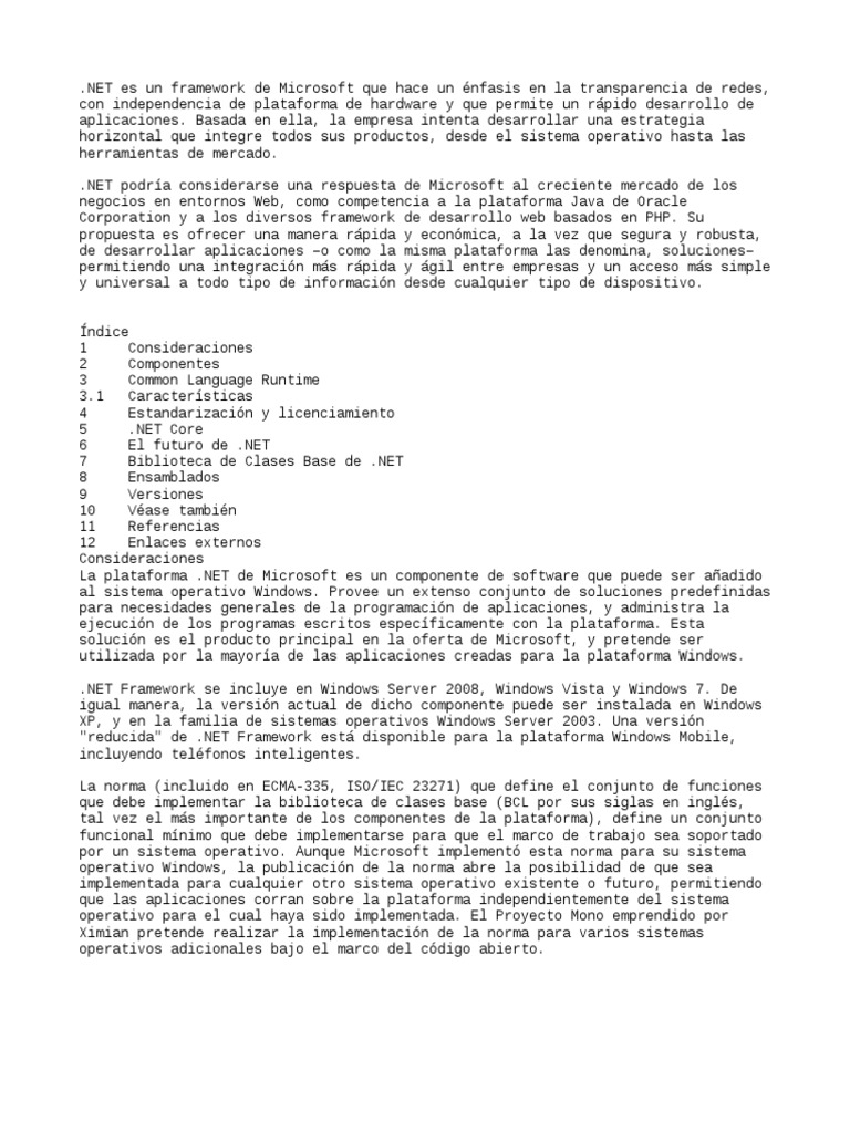 NET Framework Wiki | PDF | .NET Framework | Microsoft Windows