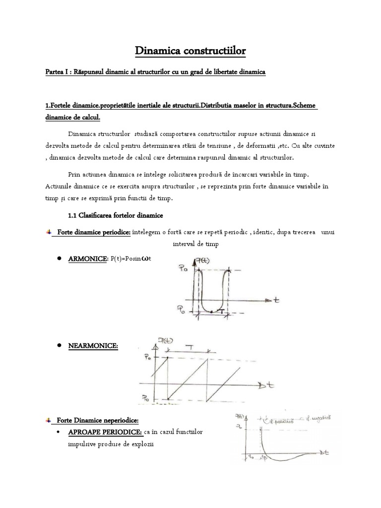 Dinamica Constructiilor A (Recuperat) | PDF