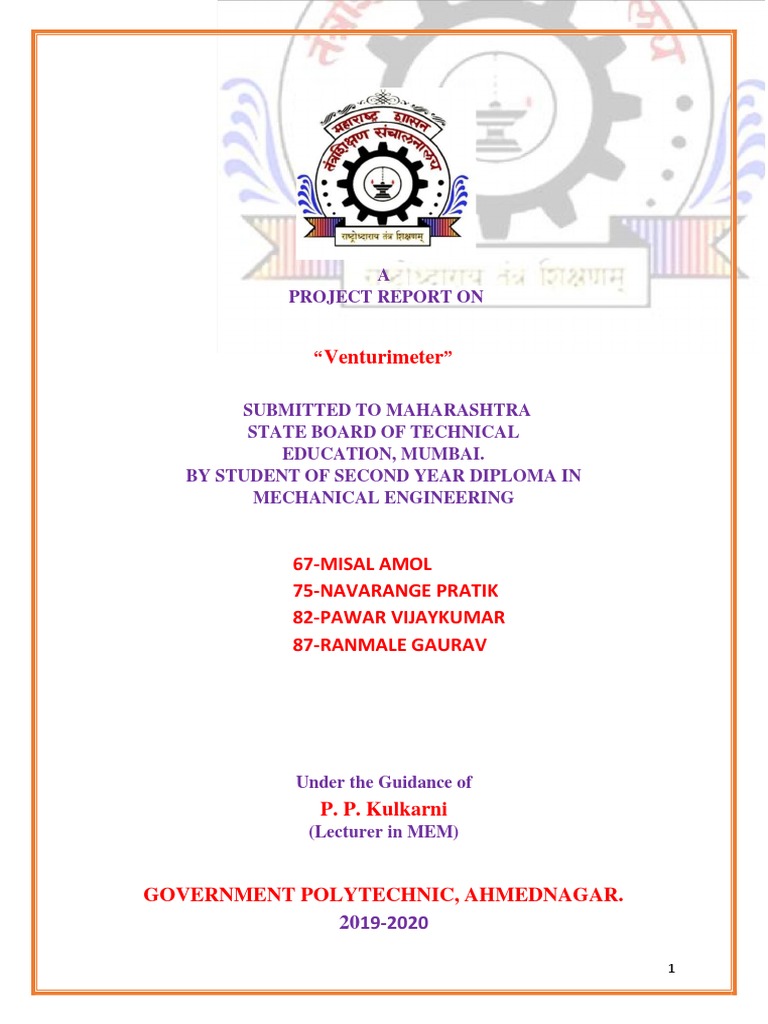 MEM Report PDF | PDF | Flow Measurement | Fluid Dynamics