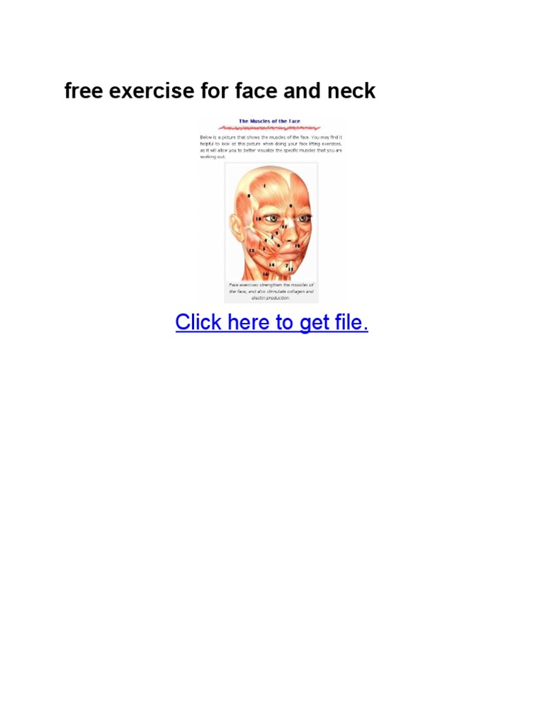 Free Face and Neck Yoga Exercises | PDF | Face | Human Head And Neck