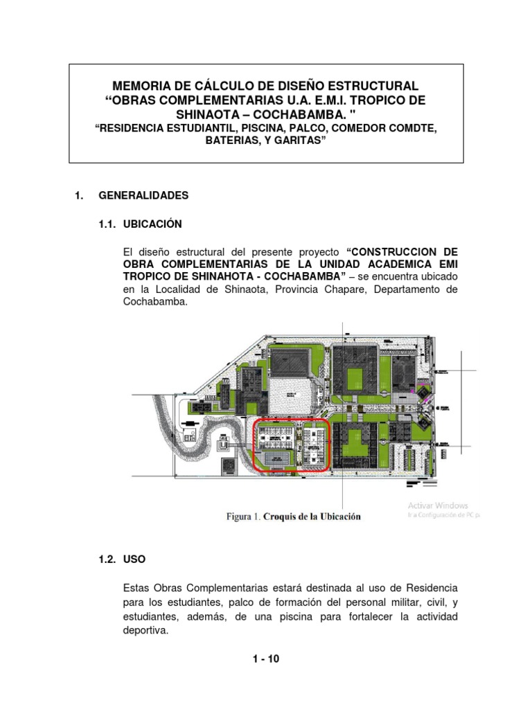 1.informe Estructural PDF | PDF | Fundación (Ingeniería) | Hormigón