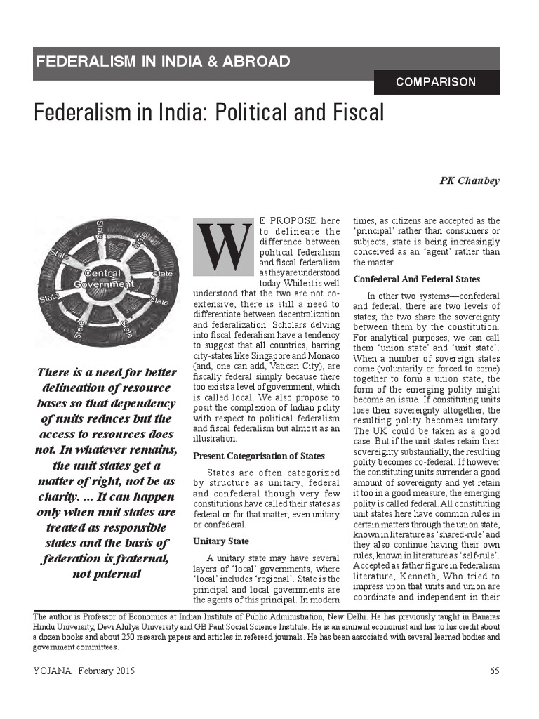 Federalism in India | PDF | Federalism | Credit