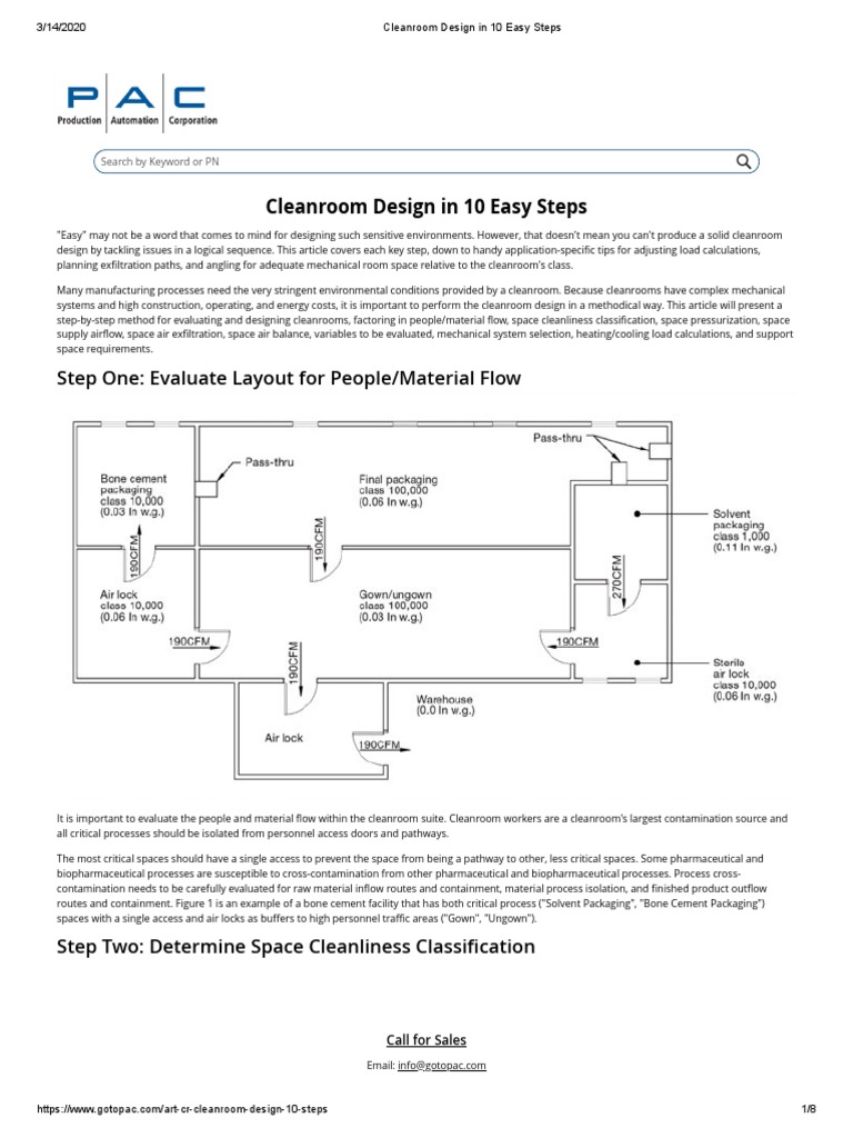 Cleanroom Design in 10 Easy Steps | PDF