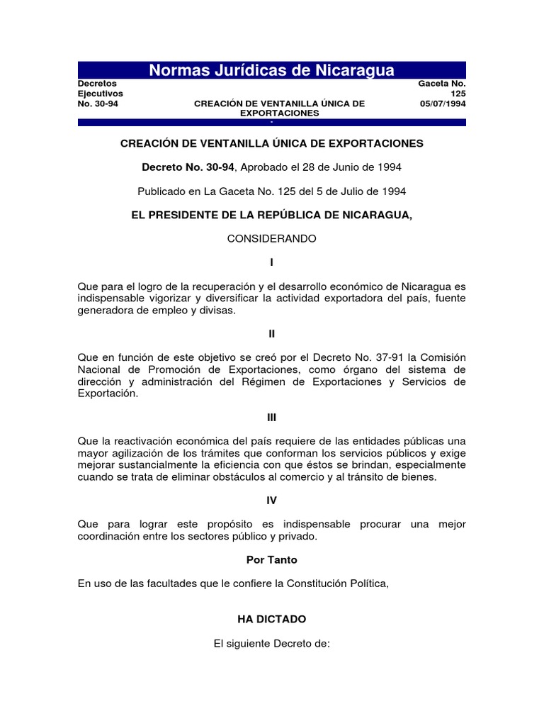 Creación Del CETREX | PDF | Comisión Europea | Nicaragua