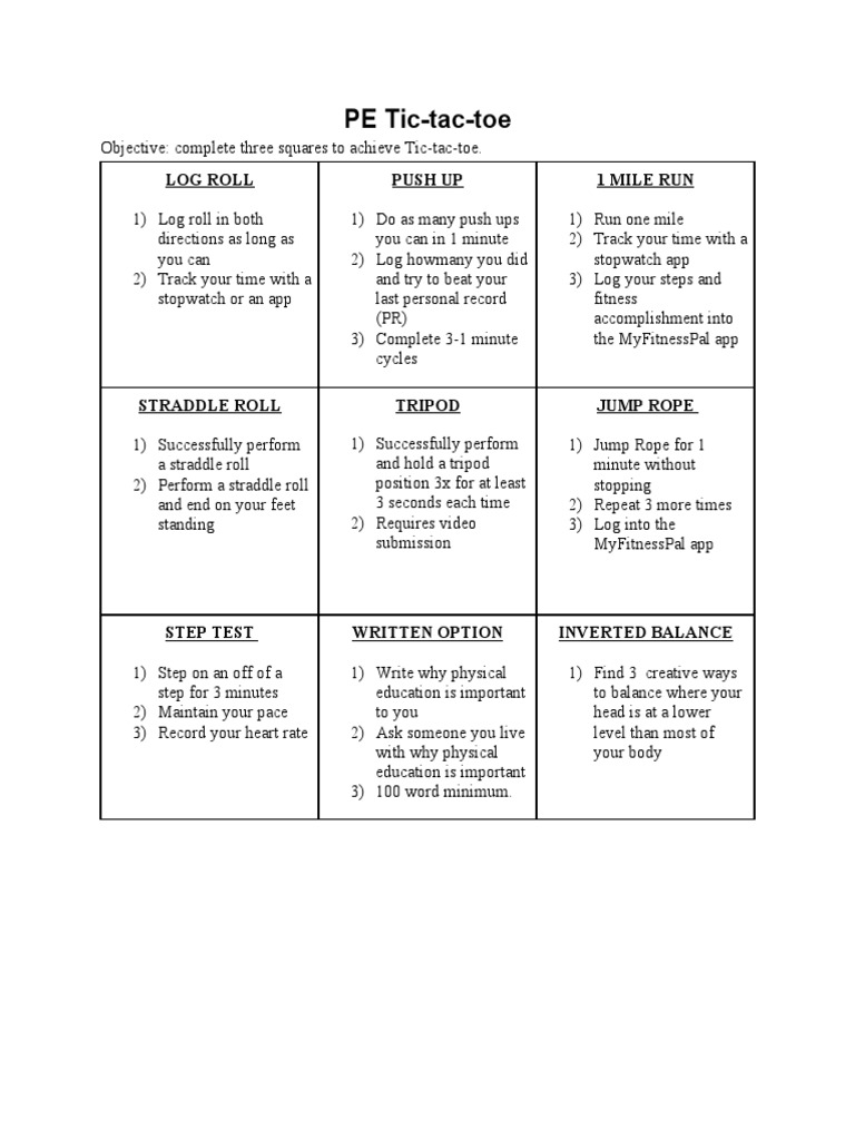 Pe Tic-Tac-Toe | PDF