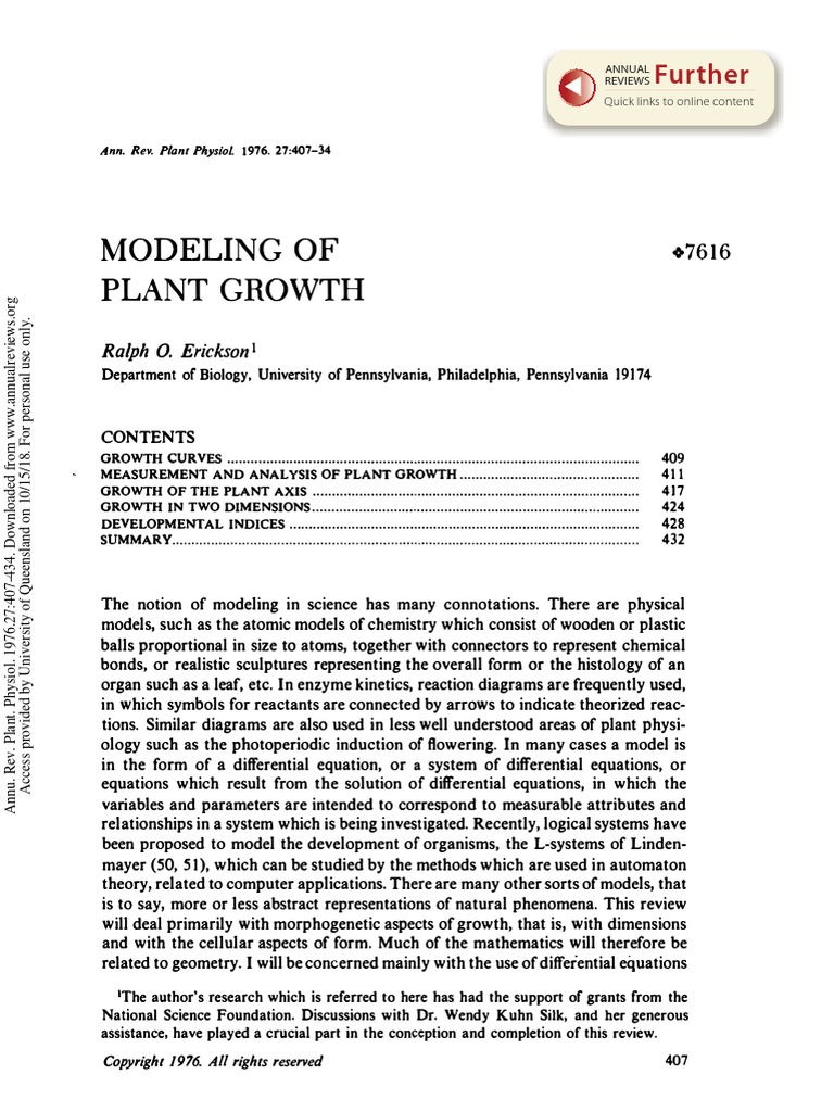 Modeling - Plant Growth | PDF | Equations | Statistics