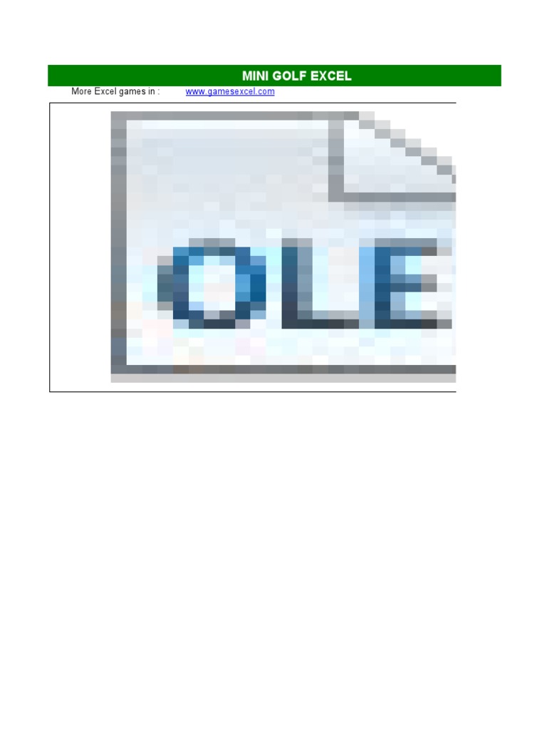 Excel Game - Golf | PDF