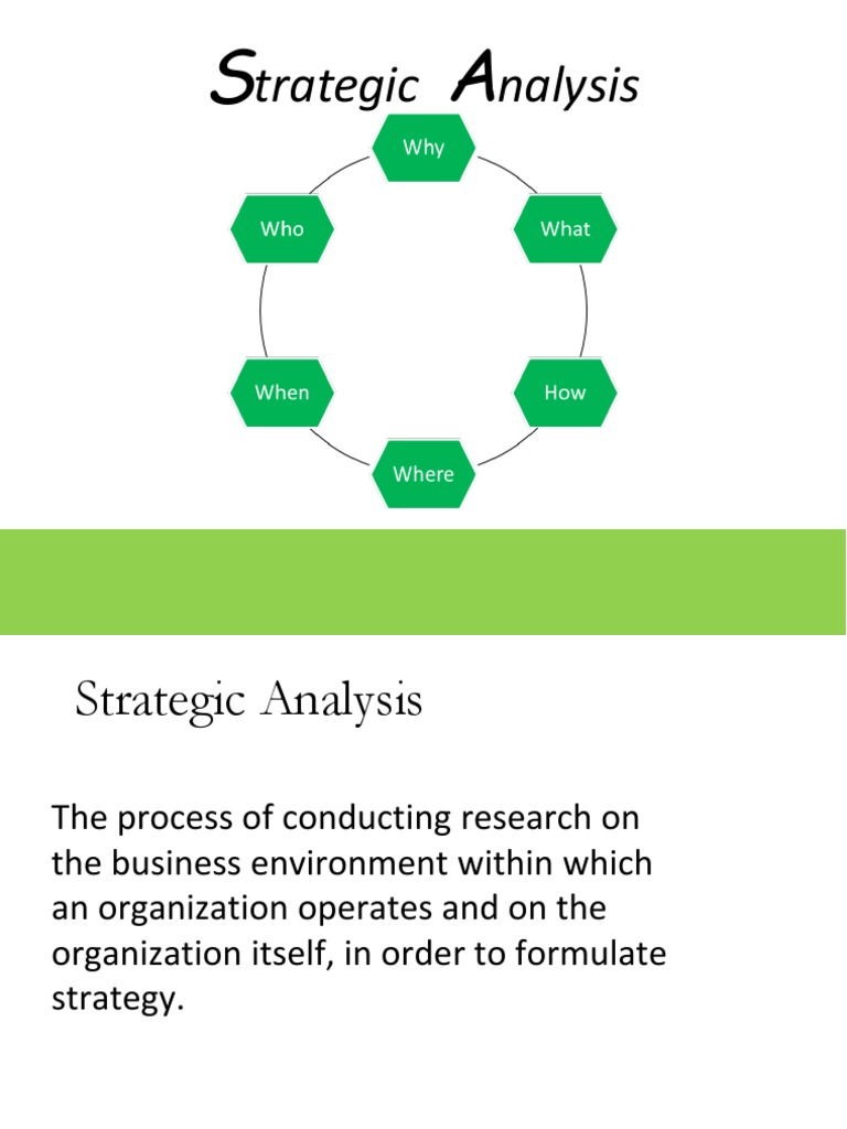 Strategic Analysis I | PDF | Swot Analysis | Strategic Management