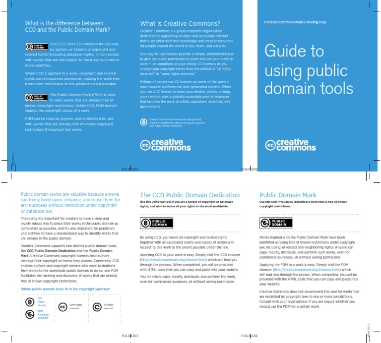 Guide To Using Public Domain Tools: What Is Creative Commons? | PDF ...