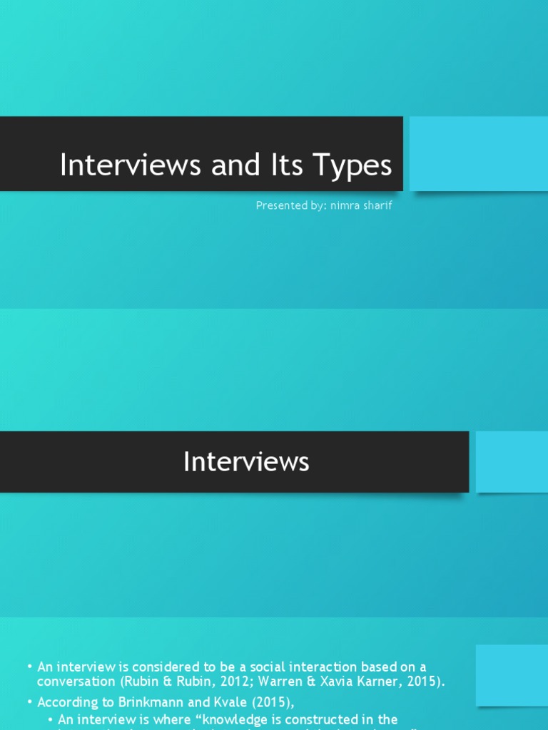 Types of Interviews (2nd Class) | PDF | Interview | Human Communication