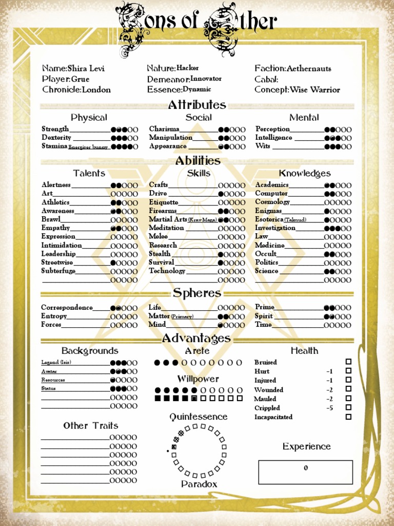 Attributes: Shira Levi Aethernauts | PDF