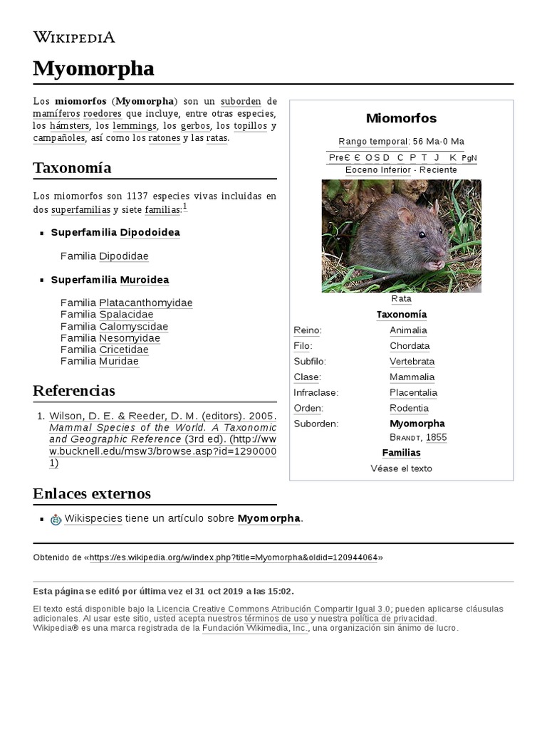 Myomorpha | PDF | Mamíferos | Roedor