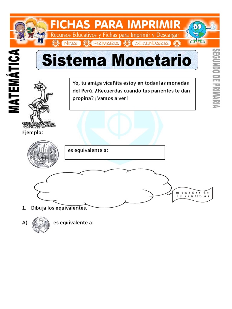 Hojas De Trabajo Sobre Dinero Para Imprimir Gratis Para Segundo Grado