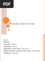 The Trade Unions Act 1926 | PDF | Employment | Trade Union