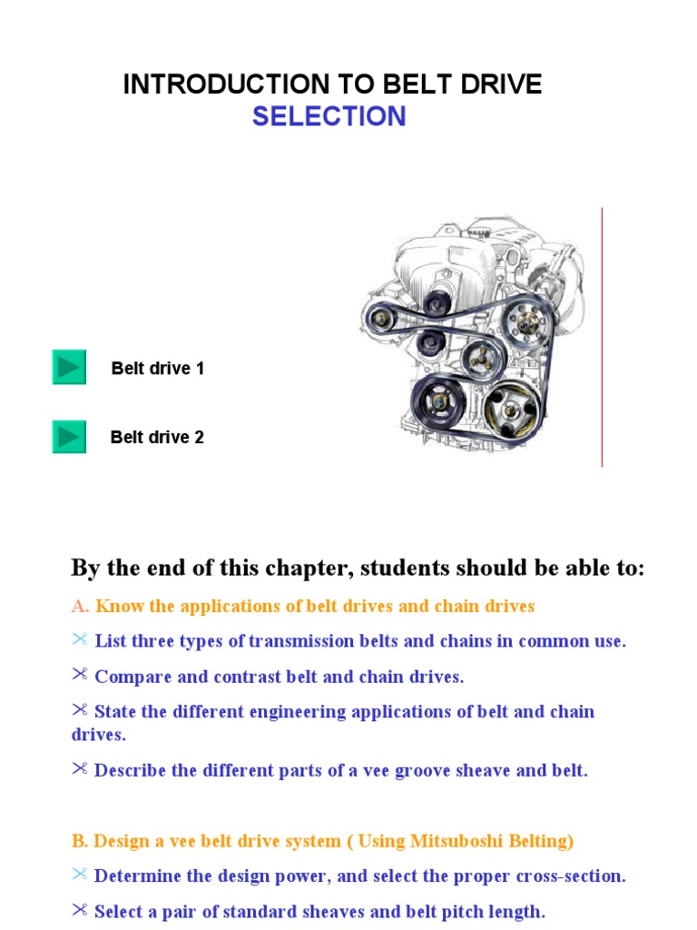 V Belt Selection | PDF