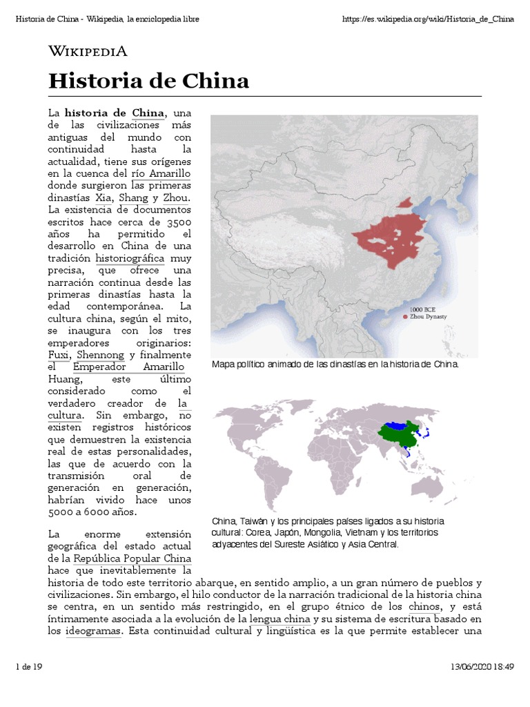 Historia de China | PDF | Historia de china | dinastía Han