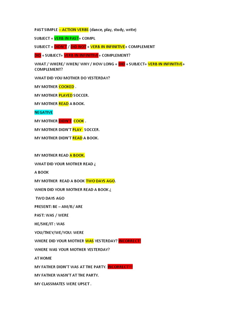 Past Tenses: Simple, Continuous, Perfect | PDF | Grammar | Syntax