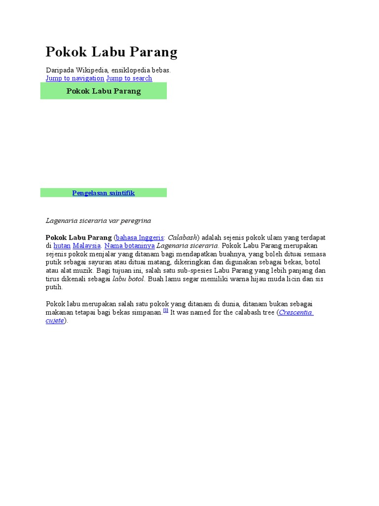 Pokok Labu Parang | PDF