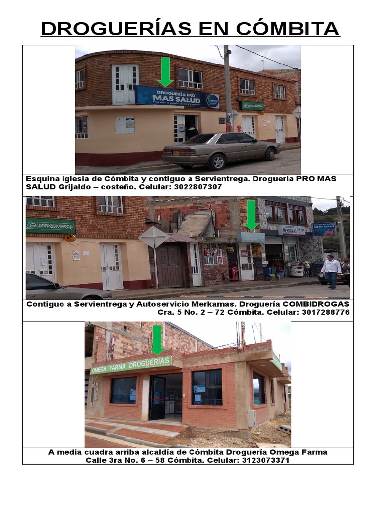 Droguerías de Cómbitaz | PDF
