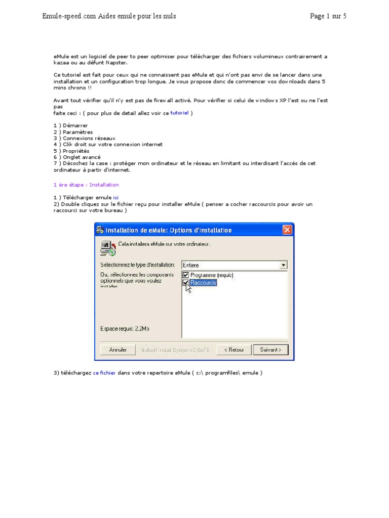 Guide rapide pour utiliser eMule | PDF | Téléchargement | Pair à pair