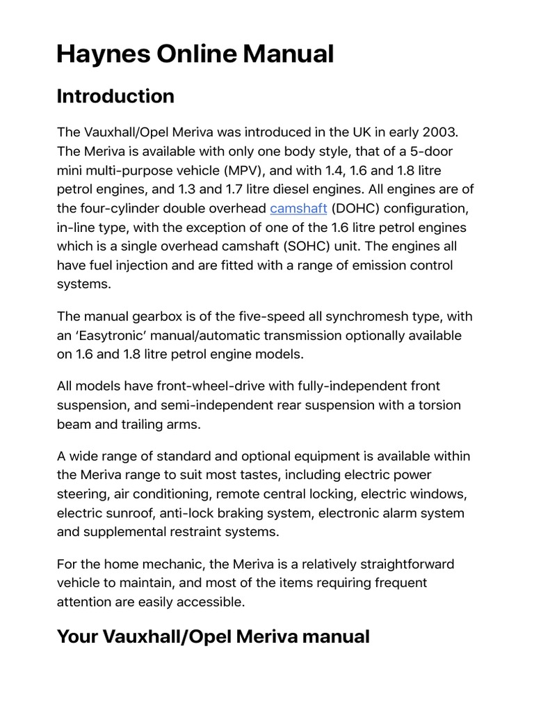 Haynes Online Manual 1 | PDF | Manual Transmission | Engines