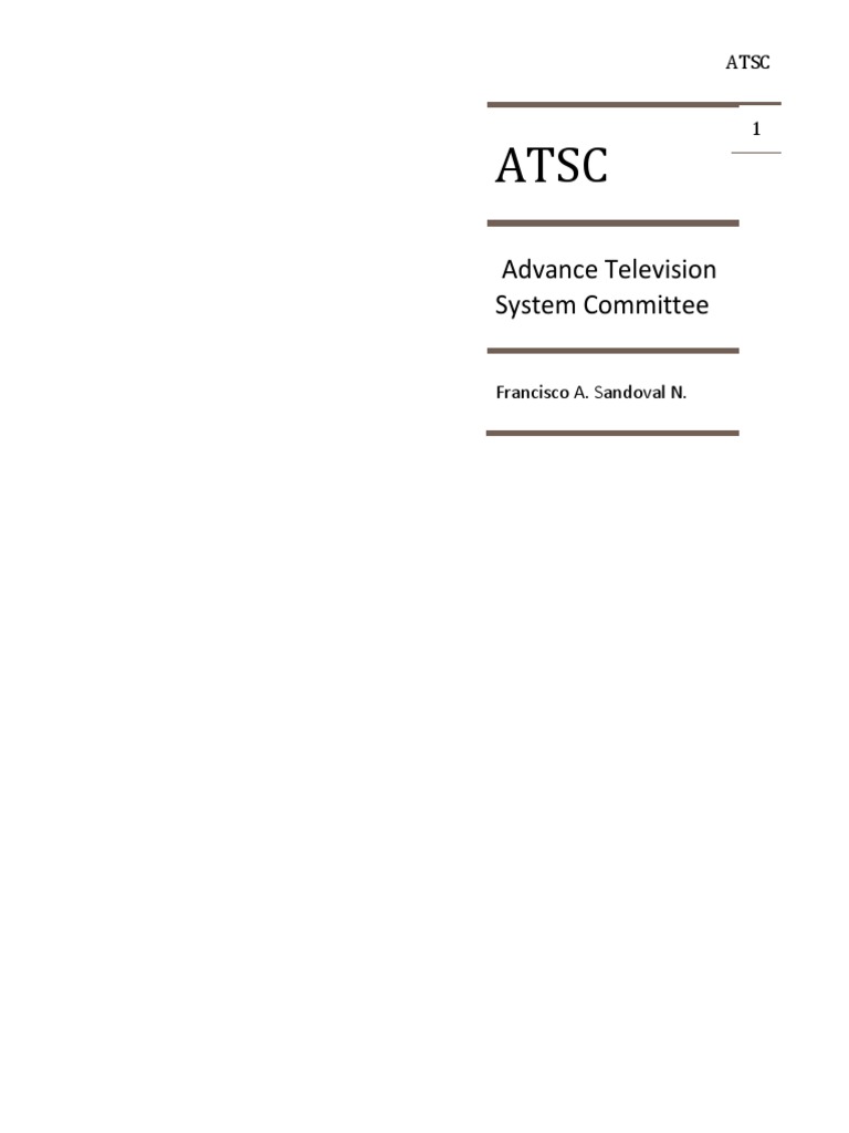 ATSC 1 ATSC Advance Television System Co | PDF | Resolución de pantalla ...